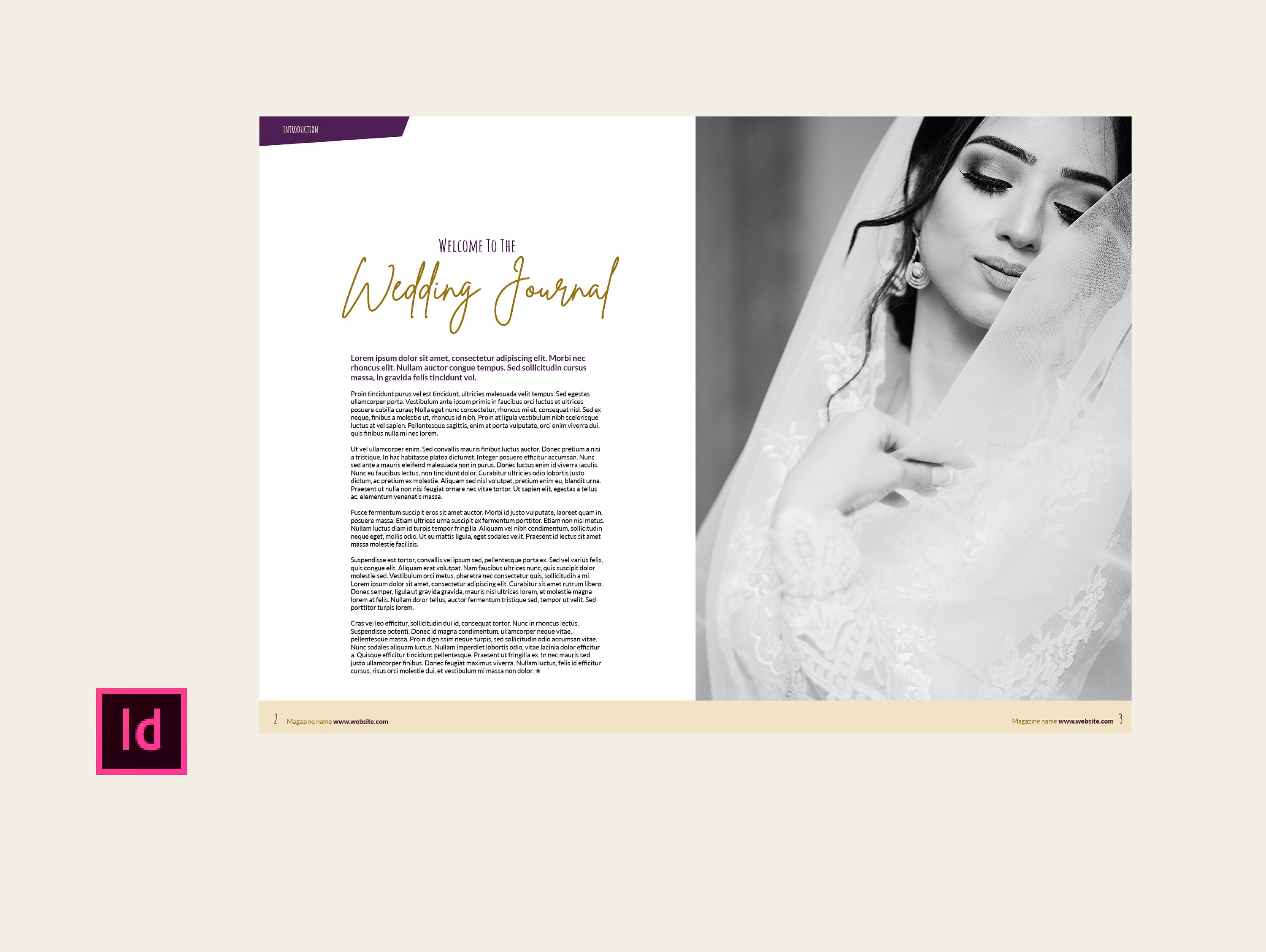 Adobe Indesign Template Wedding Photo Journal/brochure/magazine/flyers ...