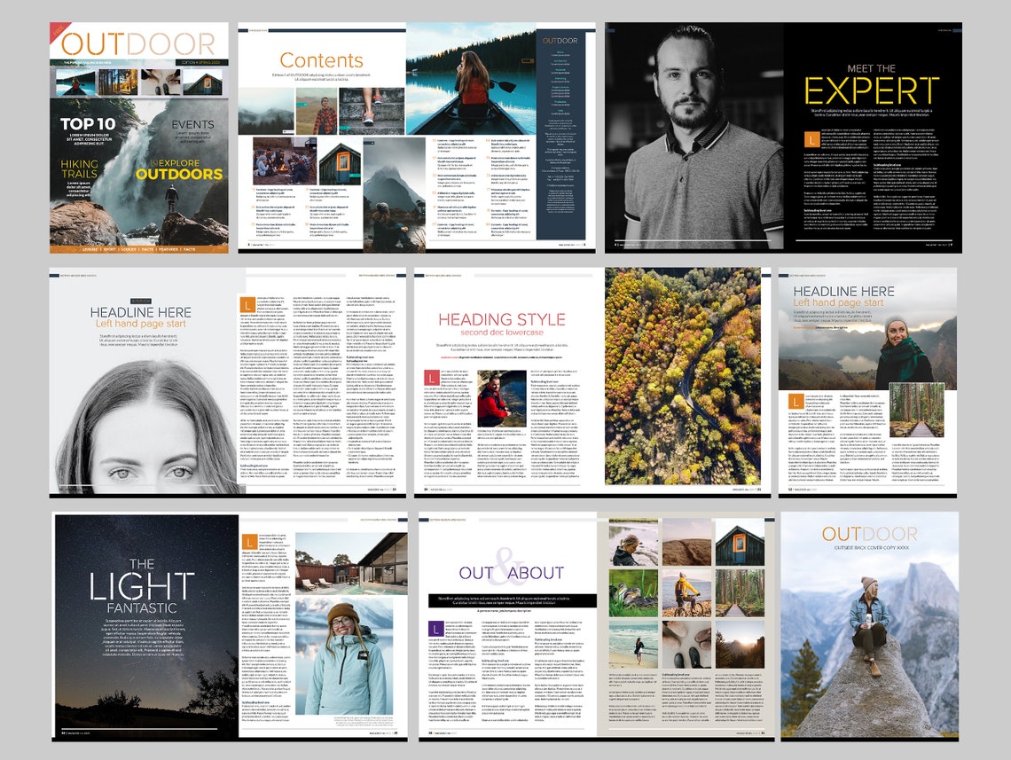 Magazine Layout Indesign - Etsy UK