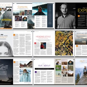 Tourism, Advertising, Lifestyle, Outdoor, Well-being Templates: A4, A5 ...