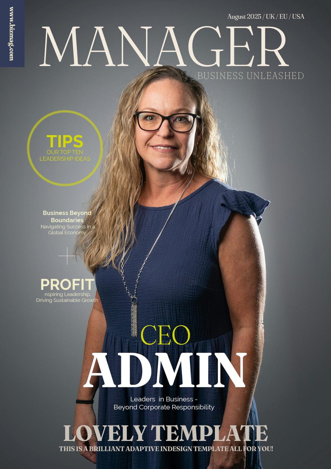 Business Magazine | Covers | Indesign | PDF | Indesign - Etsy