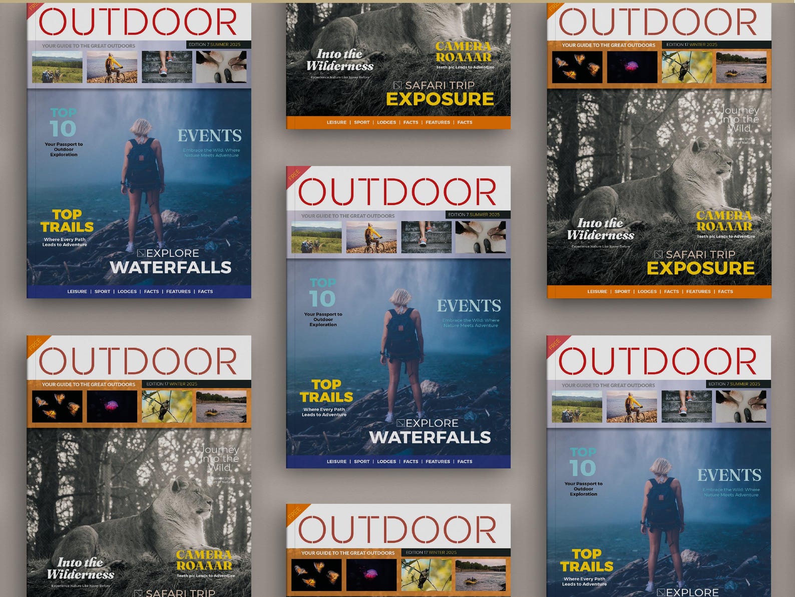 Tourism, Advertising, Lifestyle, Outdoor, Well-being Templates: A4, A5 ...