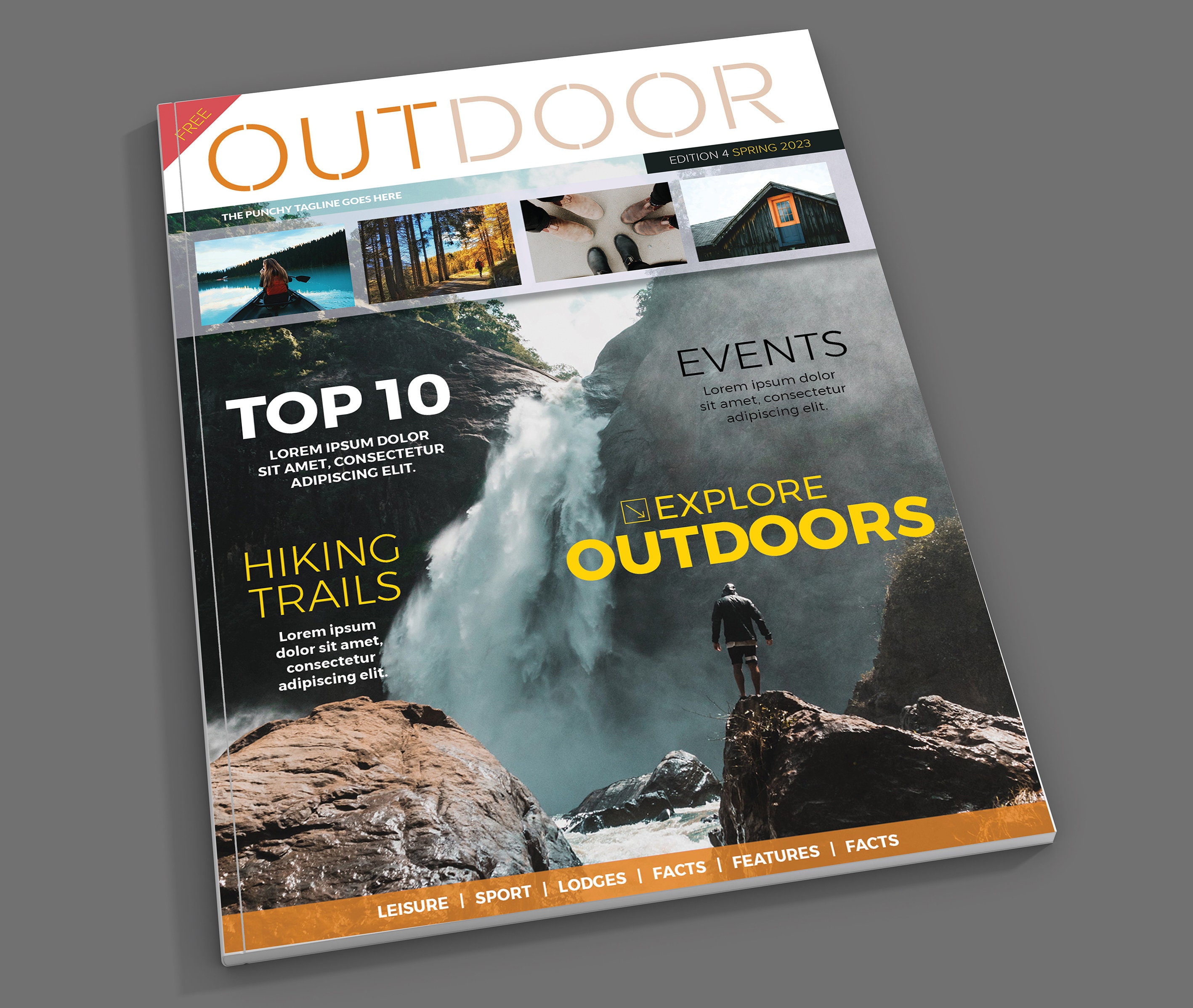 Tourism, Advertising, Lifestyle, Outdoor, Well-being Templates: A4, A5 ...