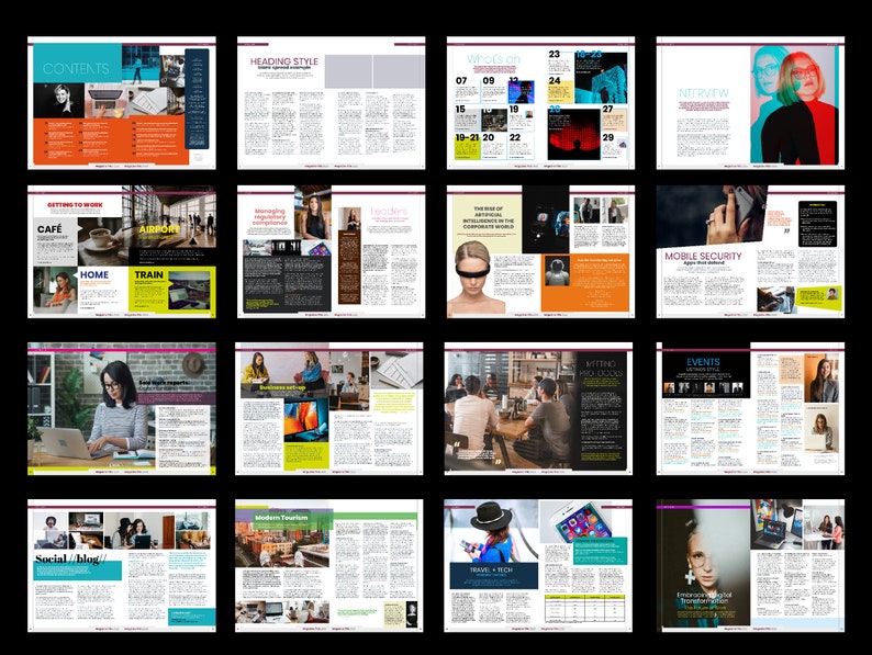 Business Magazine | Covers | Indesign | PDF | A4 - Etsy