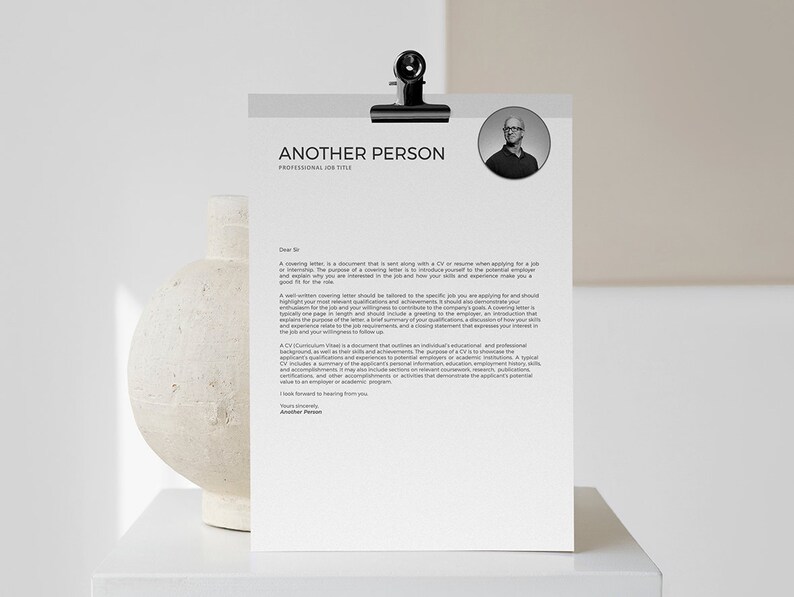 CV Template, Easy to Amend: Word, Indesign, Pages and PDF - Etsy