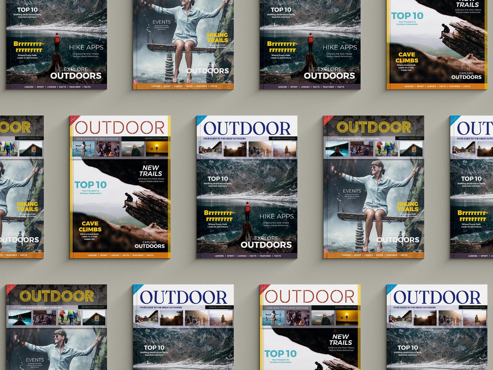 Tourism, Advertising, Lifestyle, Outdoor, Well-being Templates: A4, A5 ...