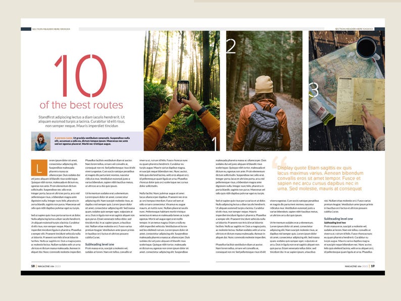 Tourism, Advertising, Lifestyle, Outdoor, Well-being Templates: A4, A5 ...