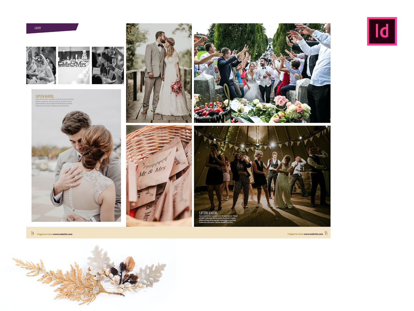 Adobe Indesign Template Wedding Photo Journal/brochure/magazine/flyers ...