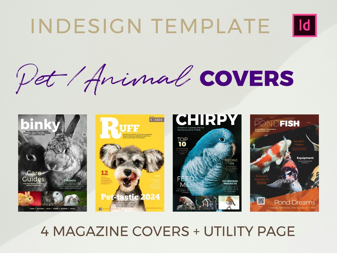 Pet / Animal Indesign Magazine/brochure/flyer Templates! - Etsy