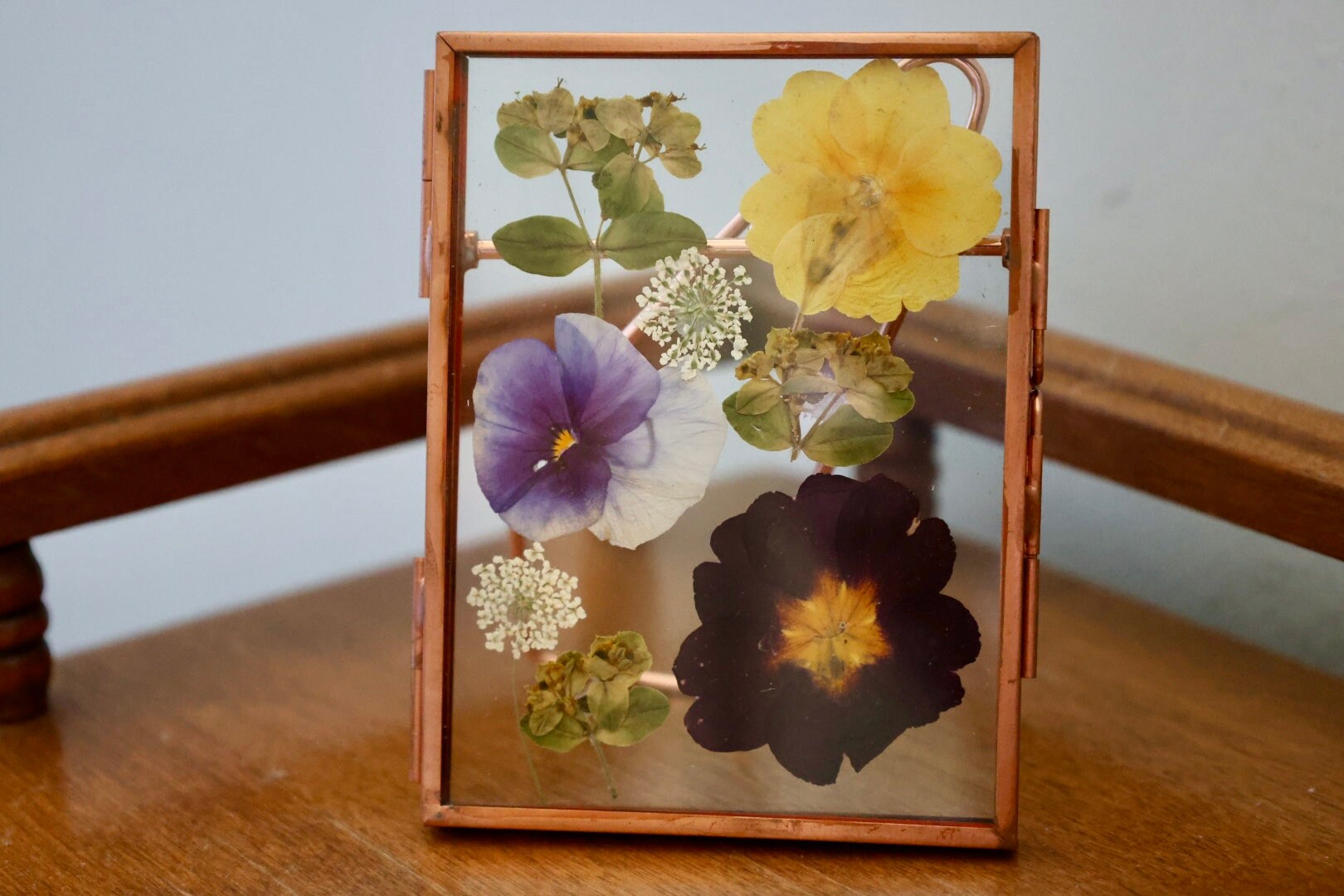 Pressed Flower Art in Rose Gold Frame, 3x4 - Etsy