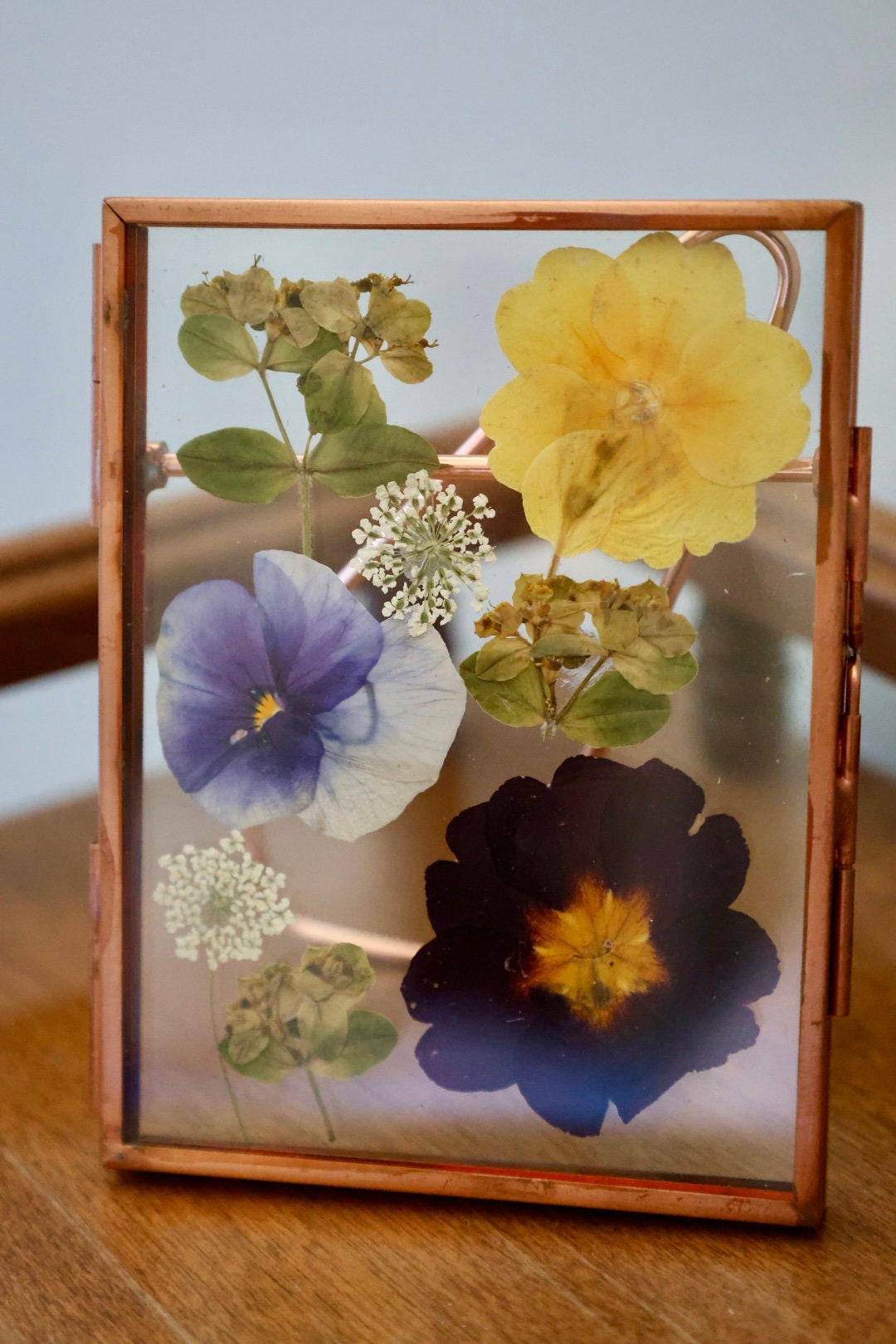 Pressed Flower Art in Rose Gold Frame, 3x4 - Etsy