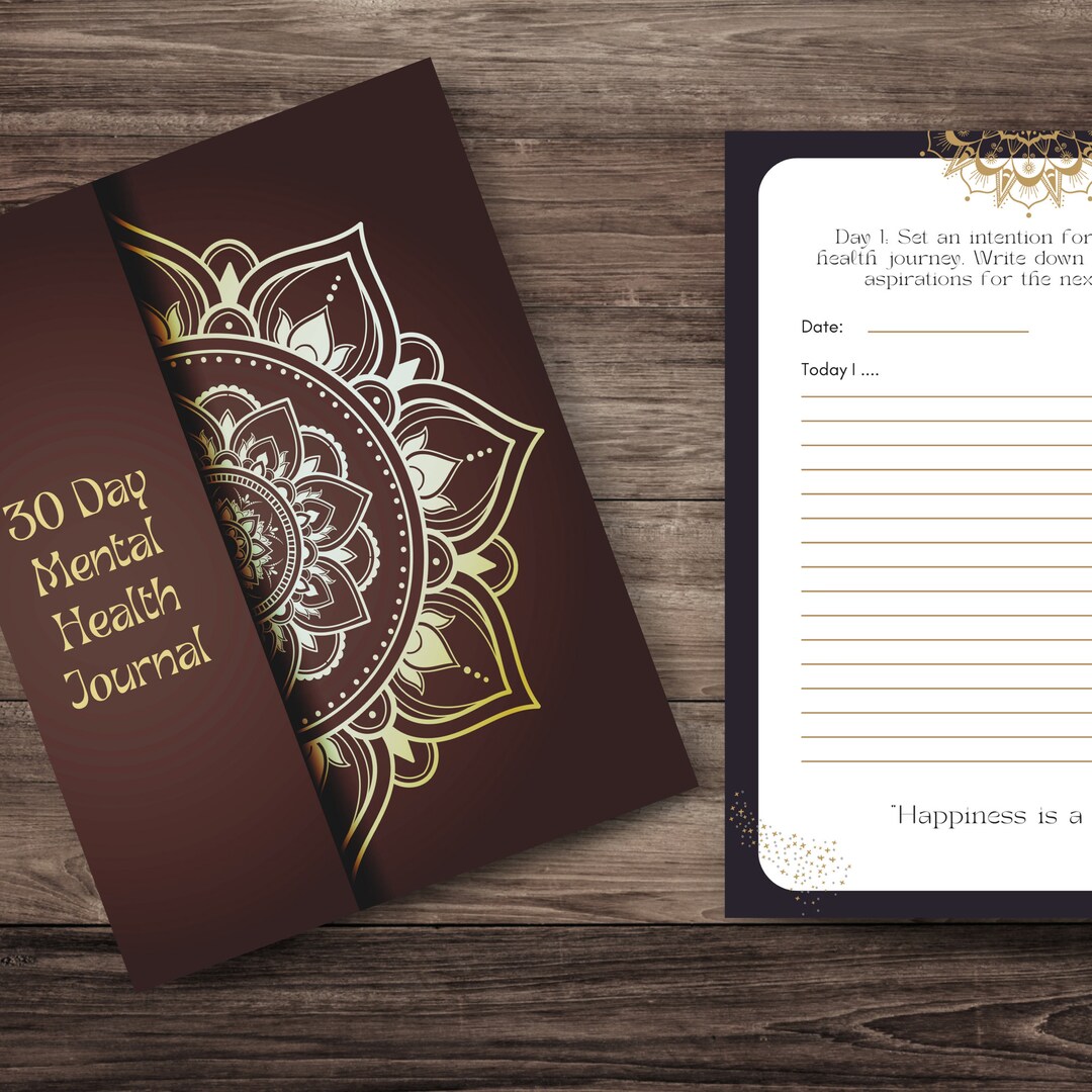 30 Day Mental Health Journal Template Digital Download Daily - Etsy