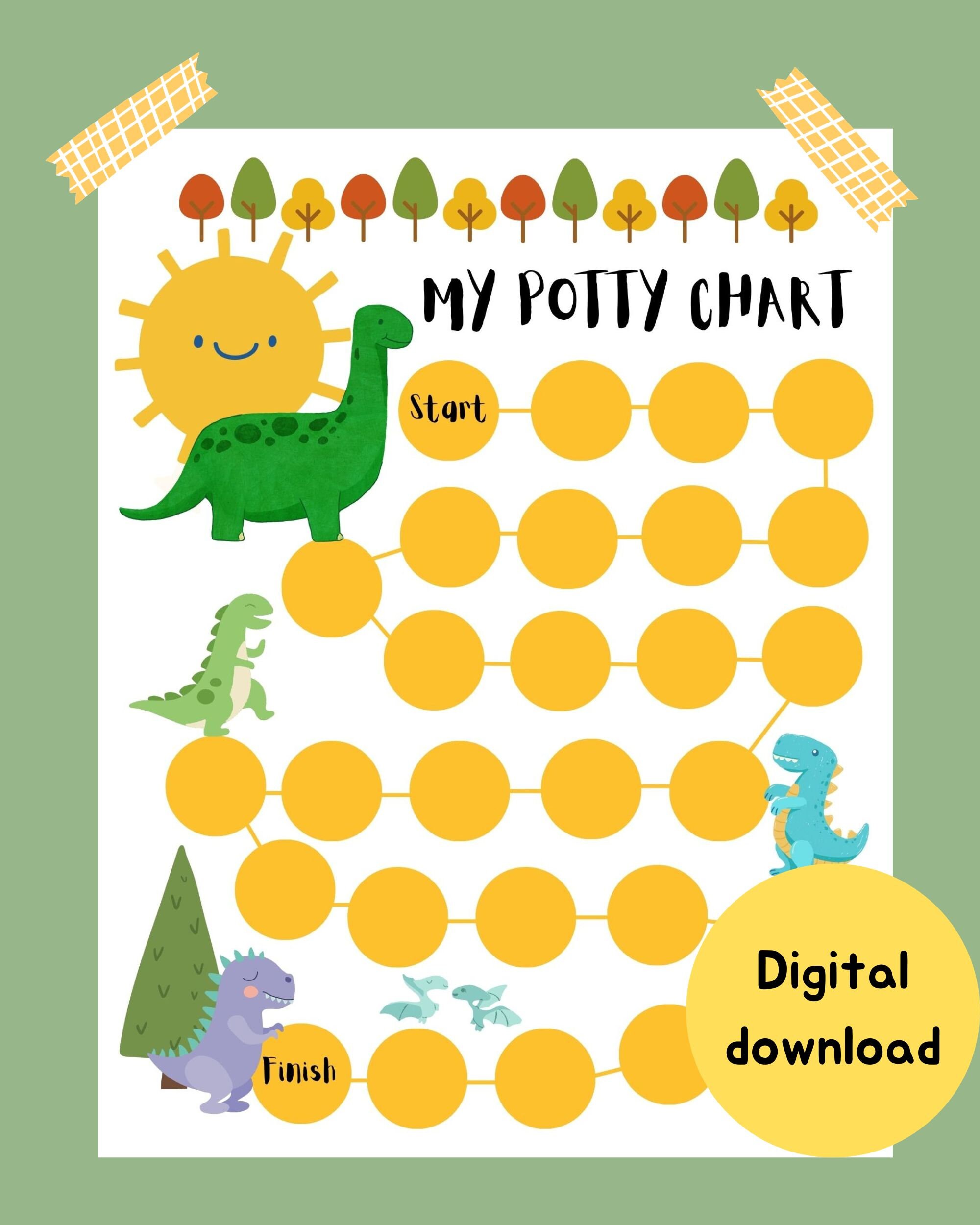 Buy Potty Chart for Toddler Learning Chart for Boy Bathroom Chart ...