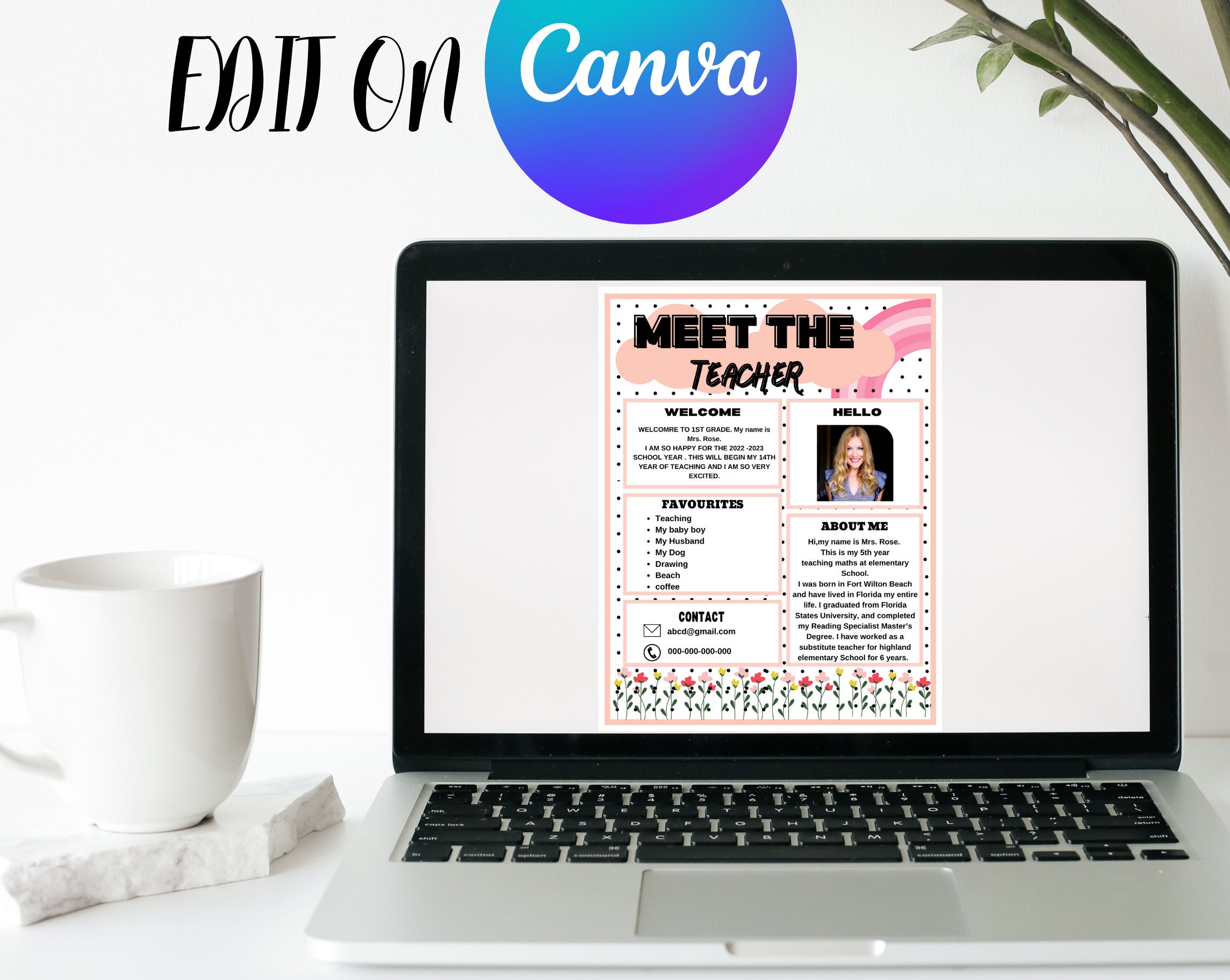 Customizable Meet the Teacher Template for New Educators | Back to ...