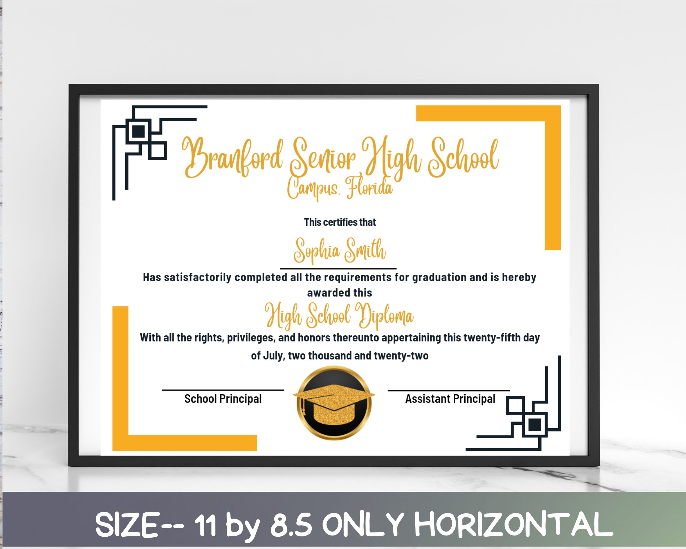 Editable High School Diploma Template Instant Download Unlimited Edits ...