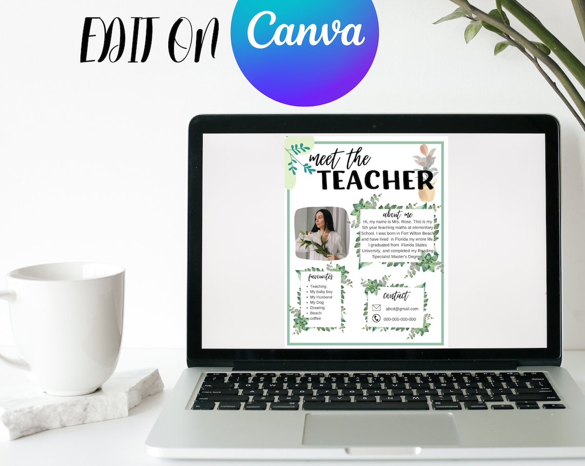 Fully Customizable Meet the Teacher Template | Perfect for Introducing ...