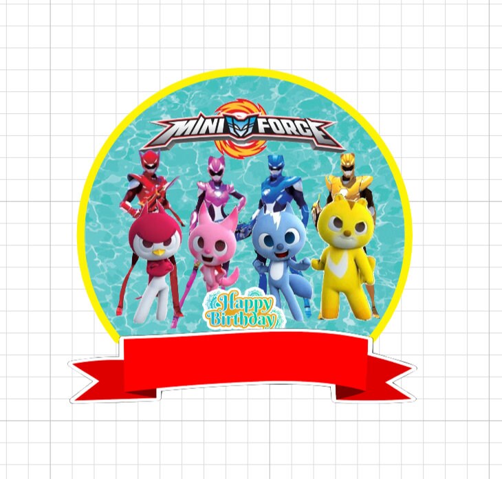 Miniforce Robot Cake Topper Personalized Any Name and Age - Etsy