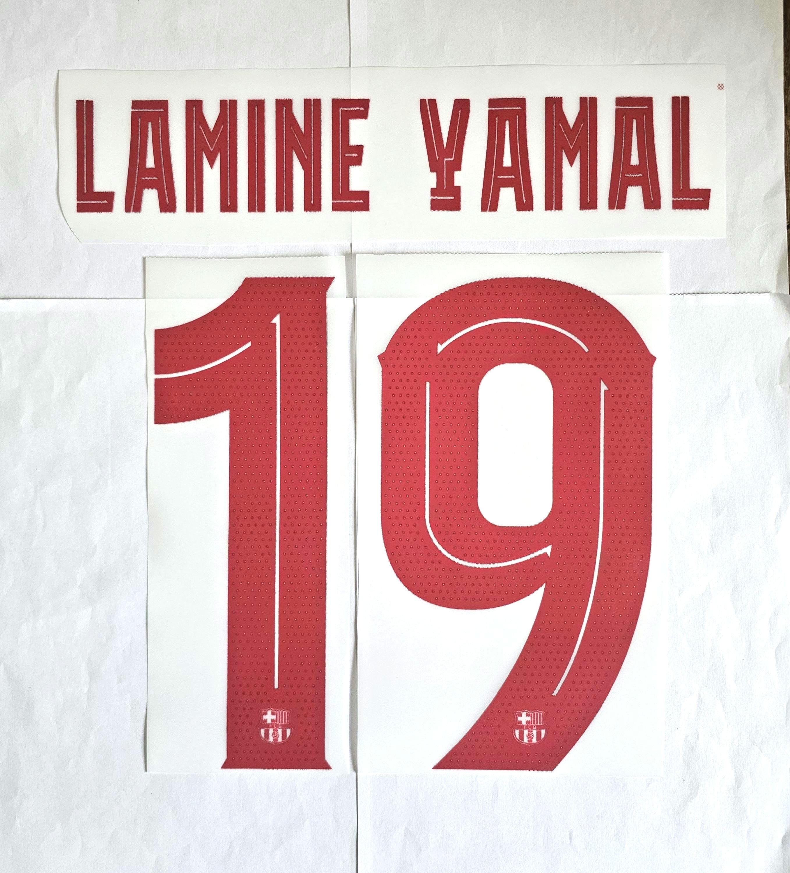 Lamine Yamal 19 Nameset Away Barcelona 2024-2025 Champions League ...
