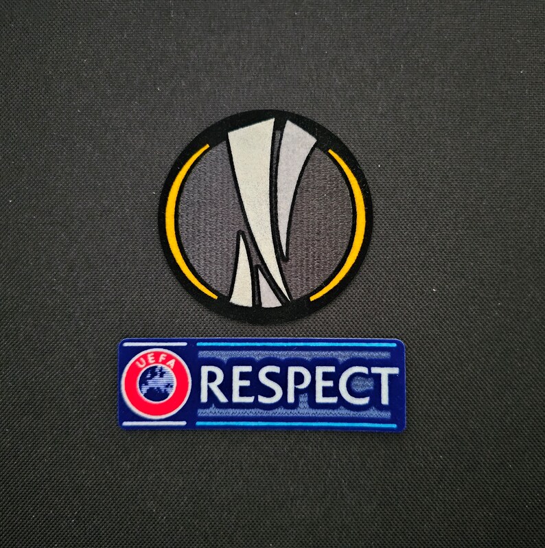 Europa League and Respect Sleeve Patch Badge Set Football Heat Transfer ...