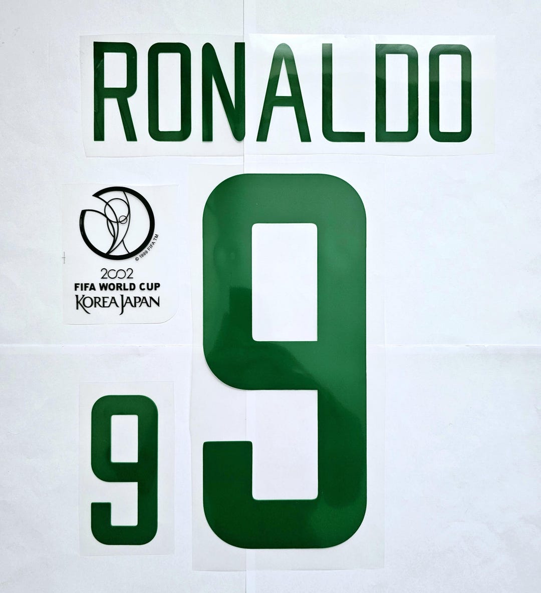 Ronaldo #9 Nameset Brasile Coppa Del Mondo Corea Giappone 2002 Patch ...