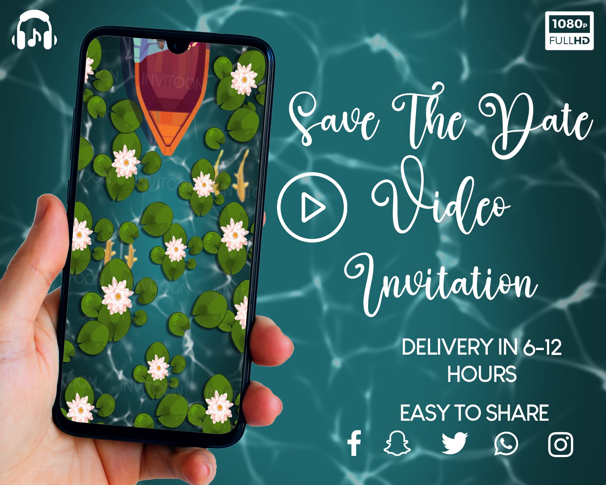 Save the Date Invitation, Wedding Video Card, Save the Date Invite ...