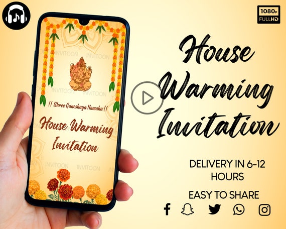 Invitation card for housewarming ceremony store