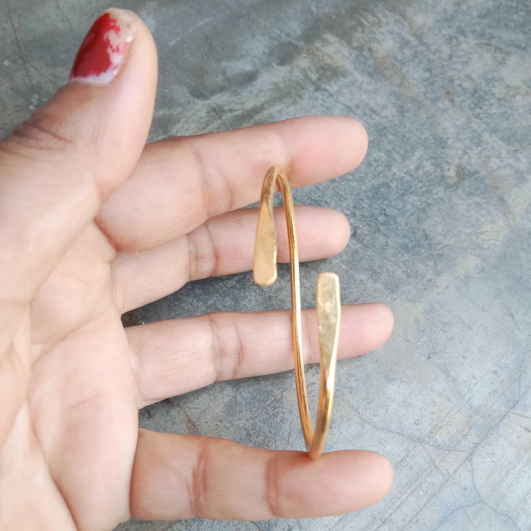 Minimalist Gold Upper Arm Cuff: Simple Arm Band Bracelet - Etsy