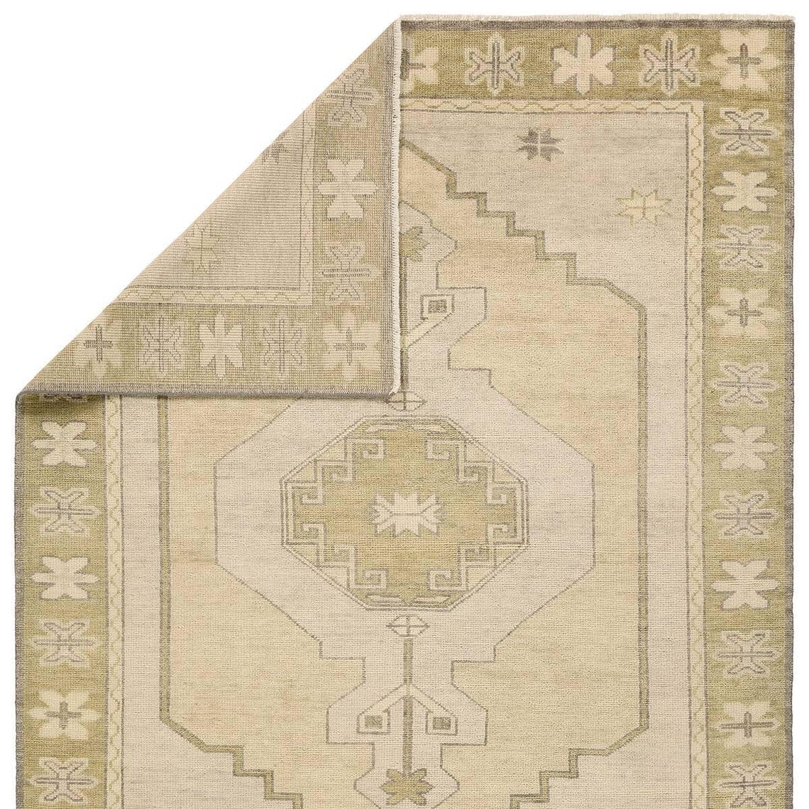 Contemporary Oushak Rug, Beige, Green Oushak Rug, Area, 6x9, 8x10, 9x12 ...