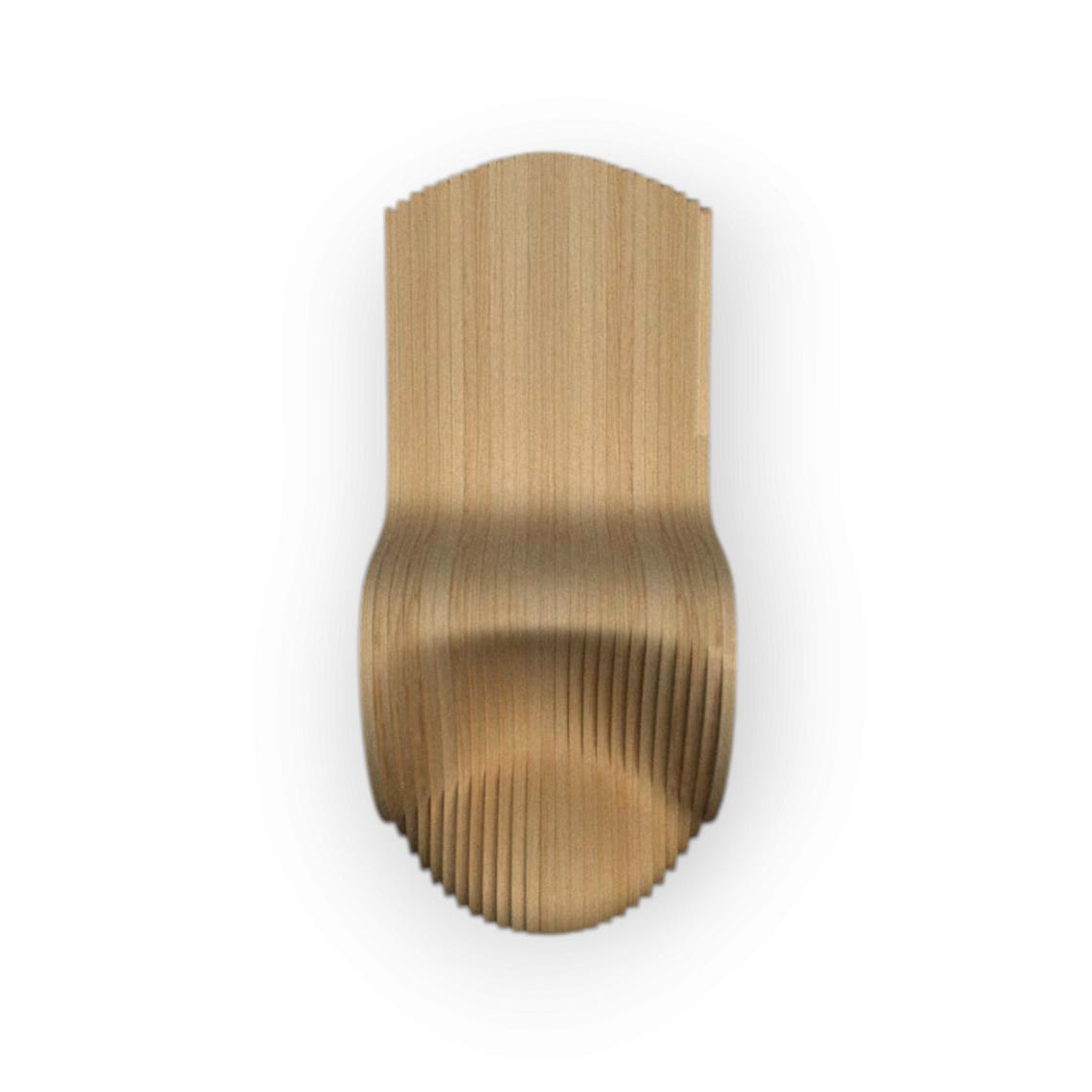 Wooden Chair Modern Parametric Wavy Lounge Chair Designer Furniture ...