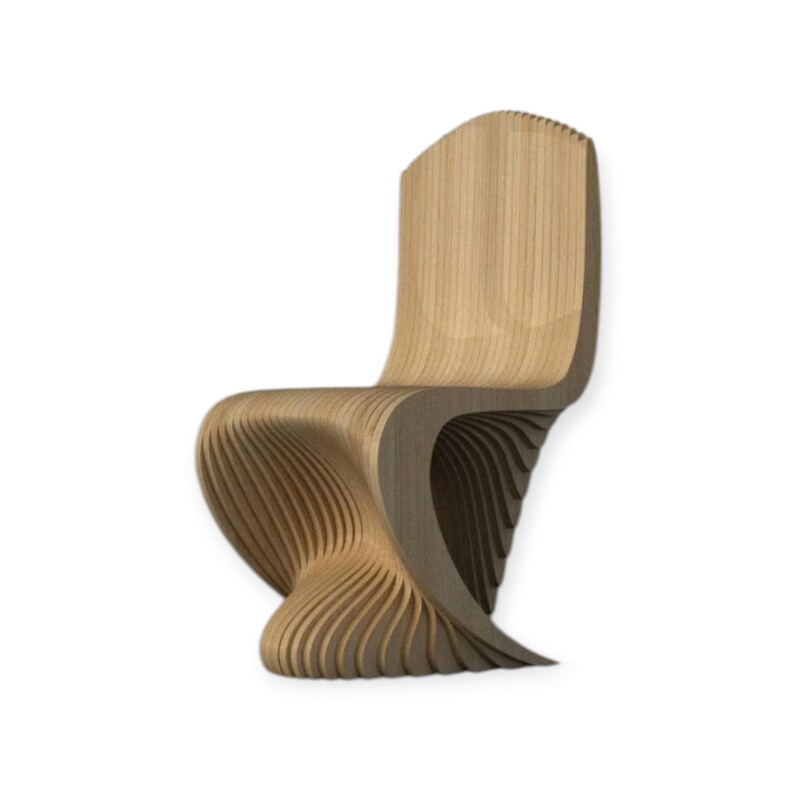 Wooden Chair Modern Parametric Wavy Lounge Chair Designer Furniture ...