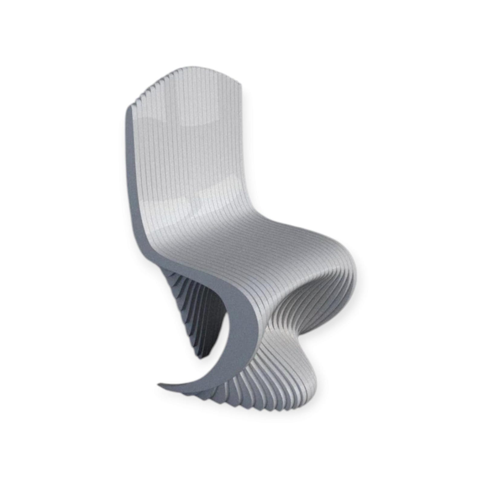 Wooden Chair Modern Parametric Wavy Lounge Chair Designer Furniture ...