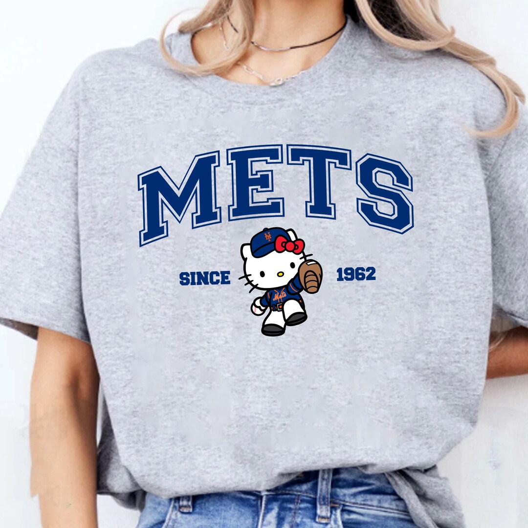 Hello Kitty Baseball New York Crewneck T-shirt, Kitty Baseball New York ...