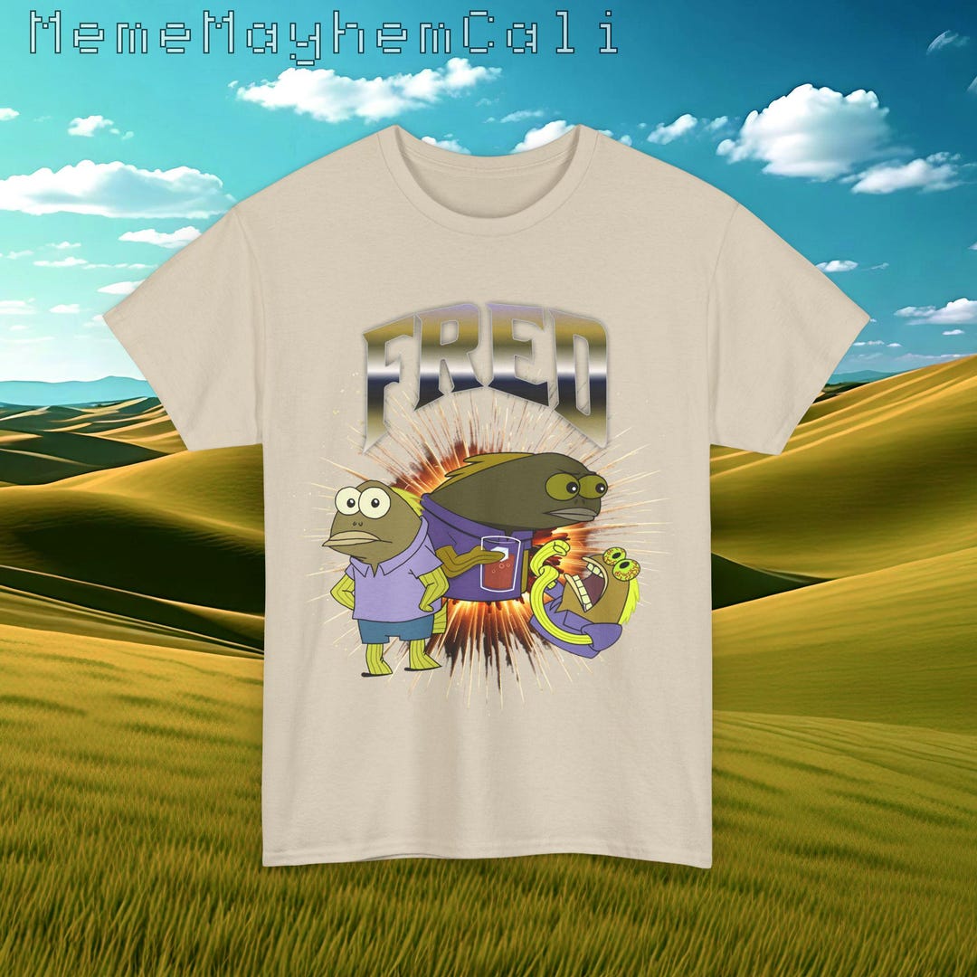 Spongebob Chocolate Fish Fred Meme Tshirt, Cartoon Tee, Funny Graphic ...