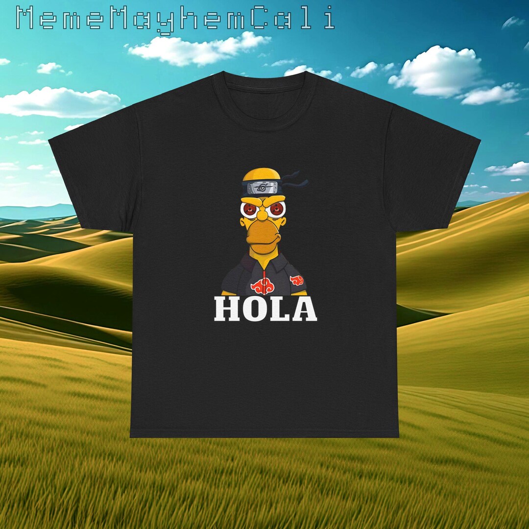 Homer Uchiha Meme Shirt, Unisex Tee, Funny Graphic Tee, Anime Shirt ...