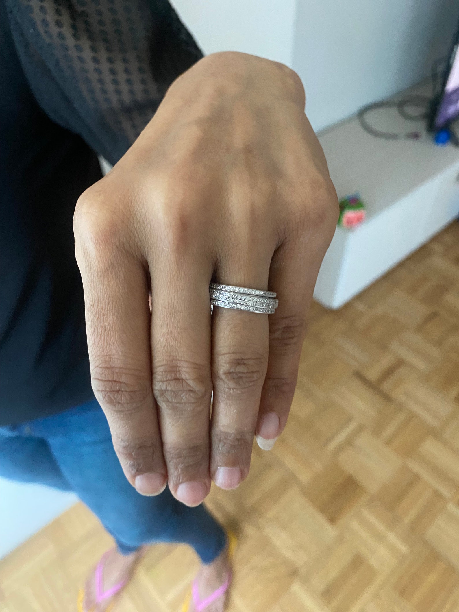 925 Silver Spinner Band, CZ Diamond Spinner Ring, Spinner Band,cz ...