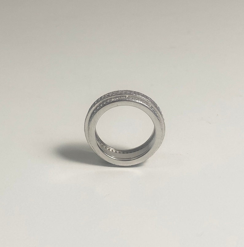 925 Silver Spinner Band CZ Diamond Spinner Ring Spinner - Etsy