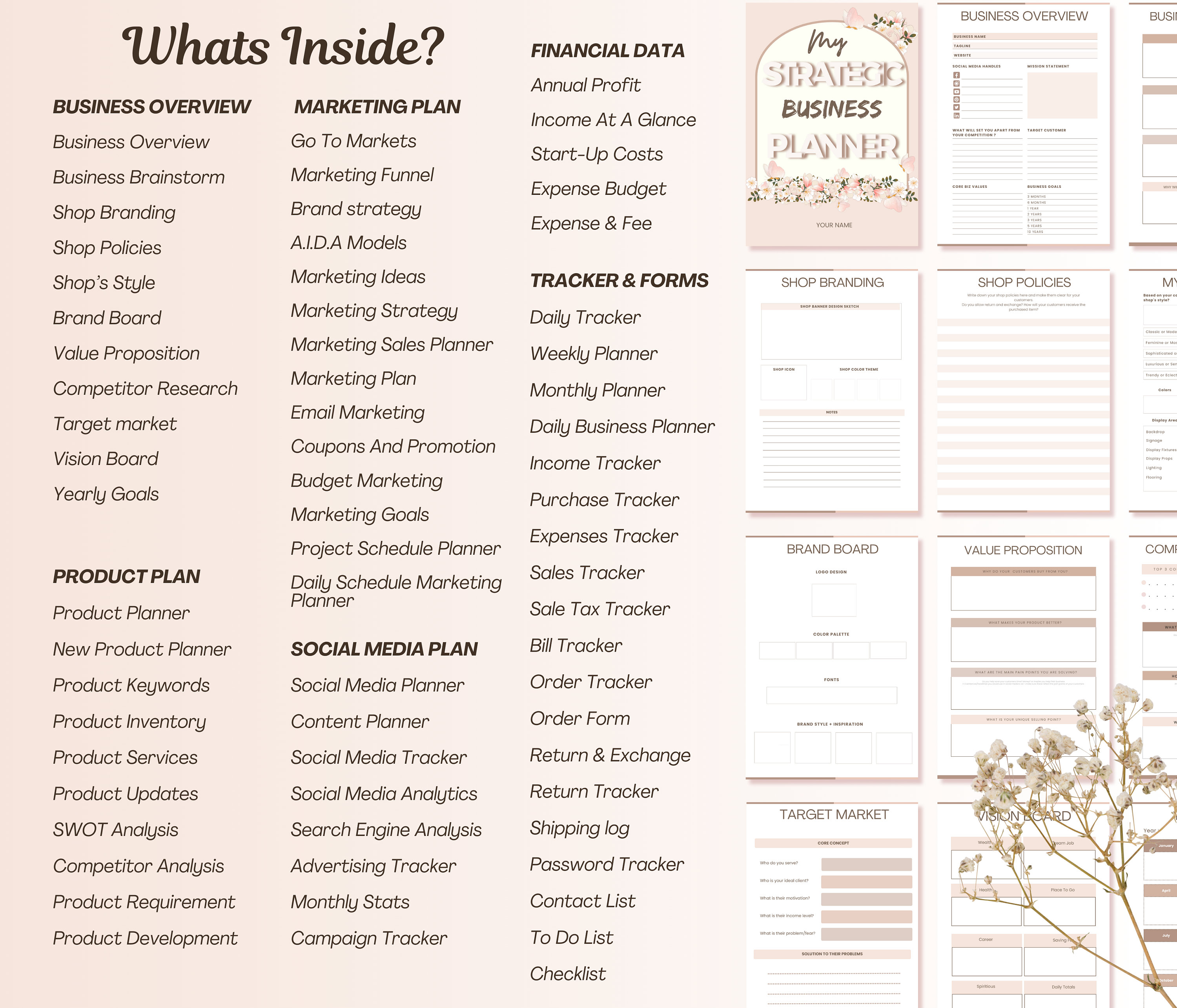 My Strategic Business Planner Template Business Plan Worksheet Start-up ...