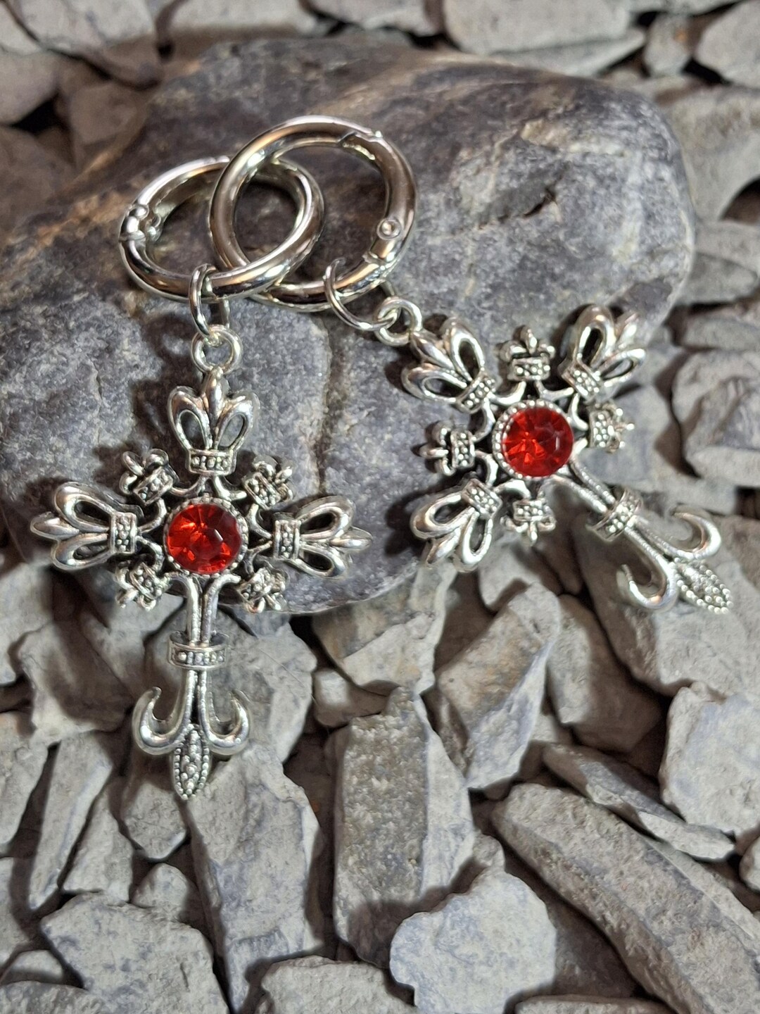 New, Large Medieval Style Cross Boot Shoe Bag Friendship Keyring Charms ...