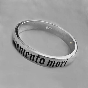 Memento Mori Ring, Engraved Memento Mori, Personalised Memento Mori ...