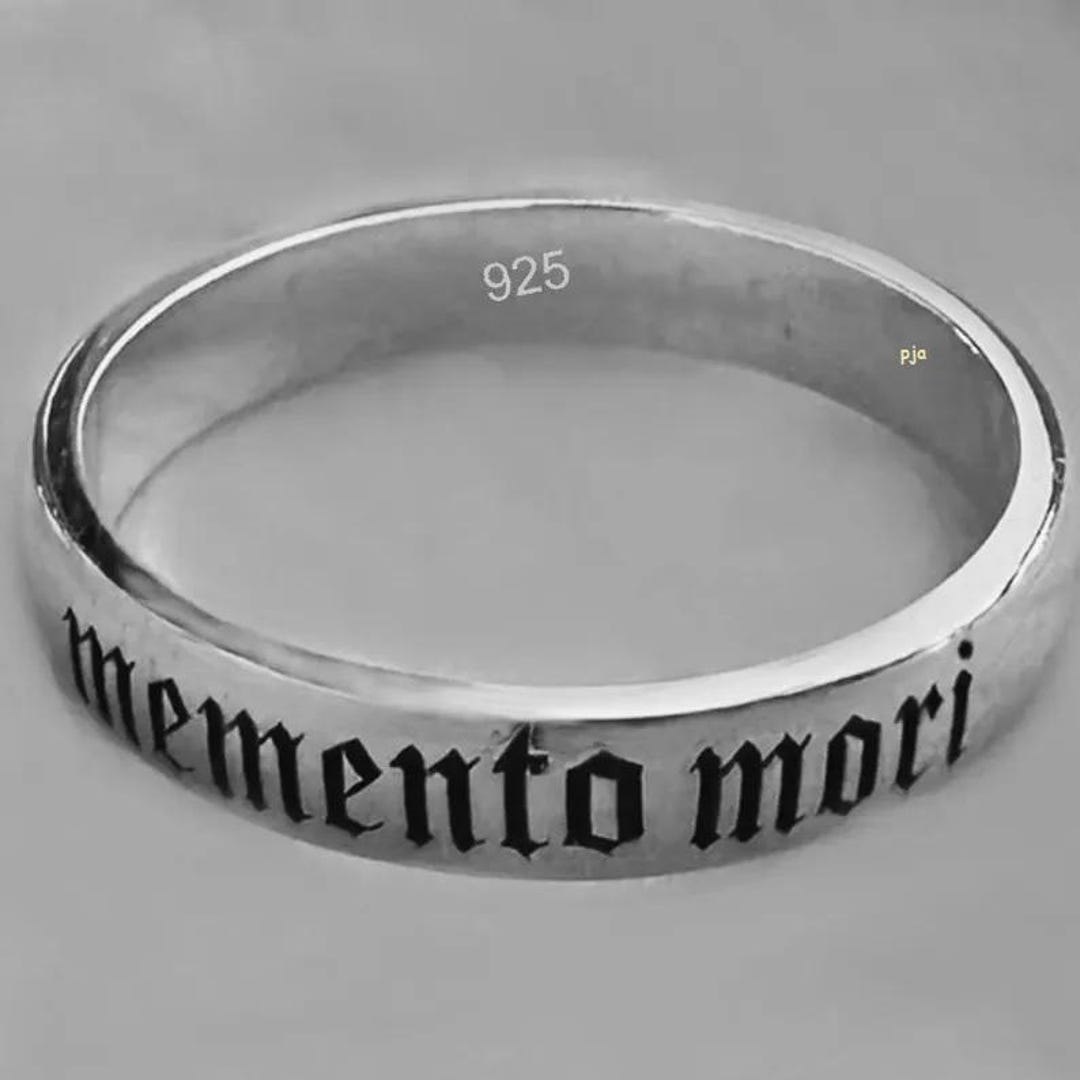 Memento Mori Ring, Engraved Memento Mori, Personalised Memento Mori ...
