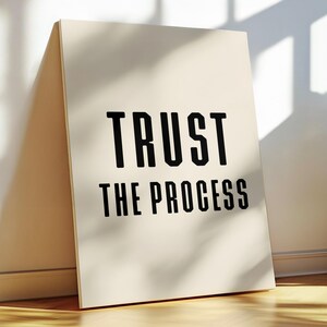 Trust the Process Poster Minimalist Motivational Unique Gifts for ...