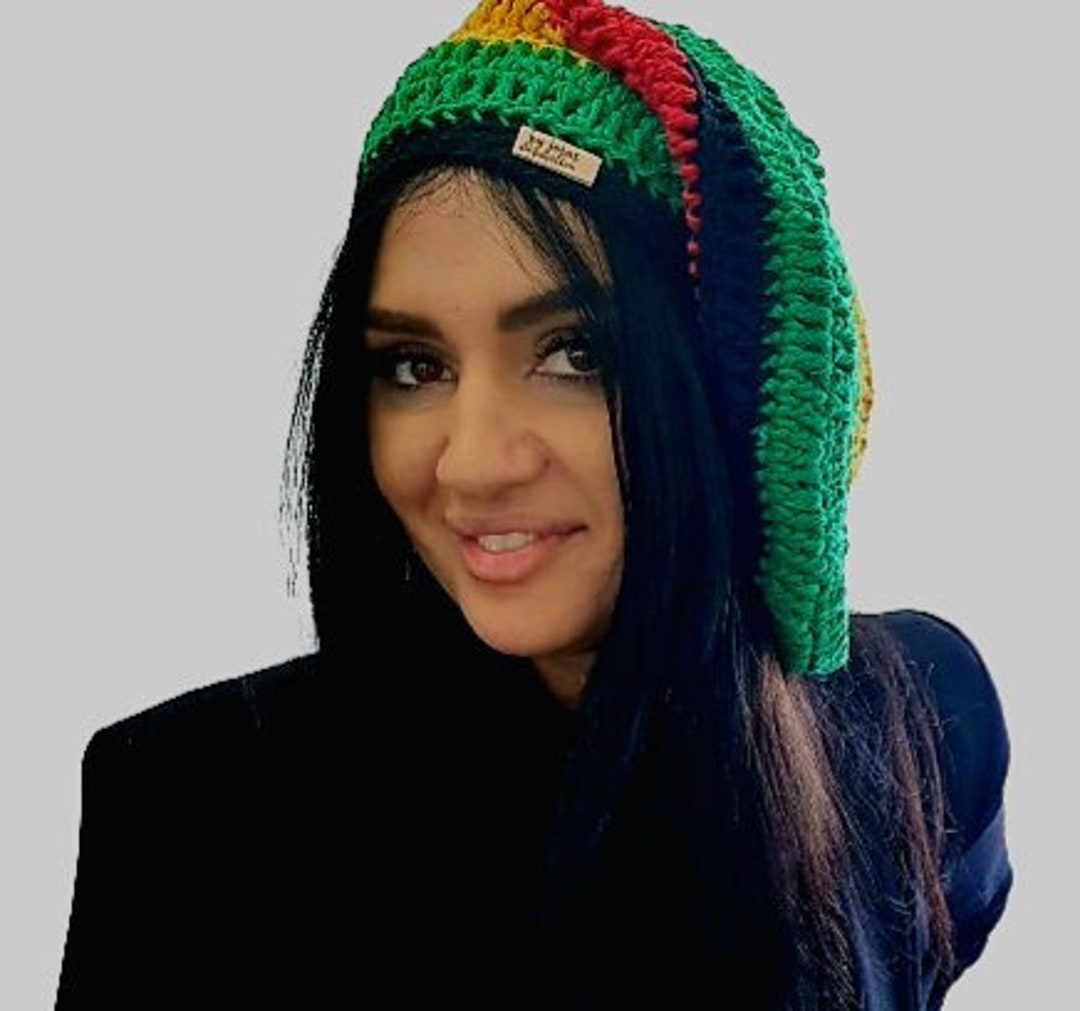 Crochet Jamaican Unisex Slouch Pattern DIY Gift Women Beanie Pattern ...