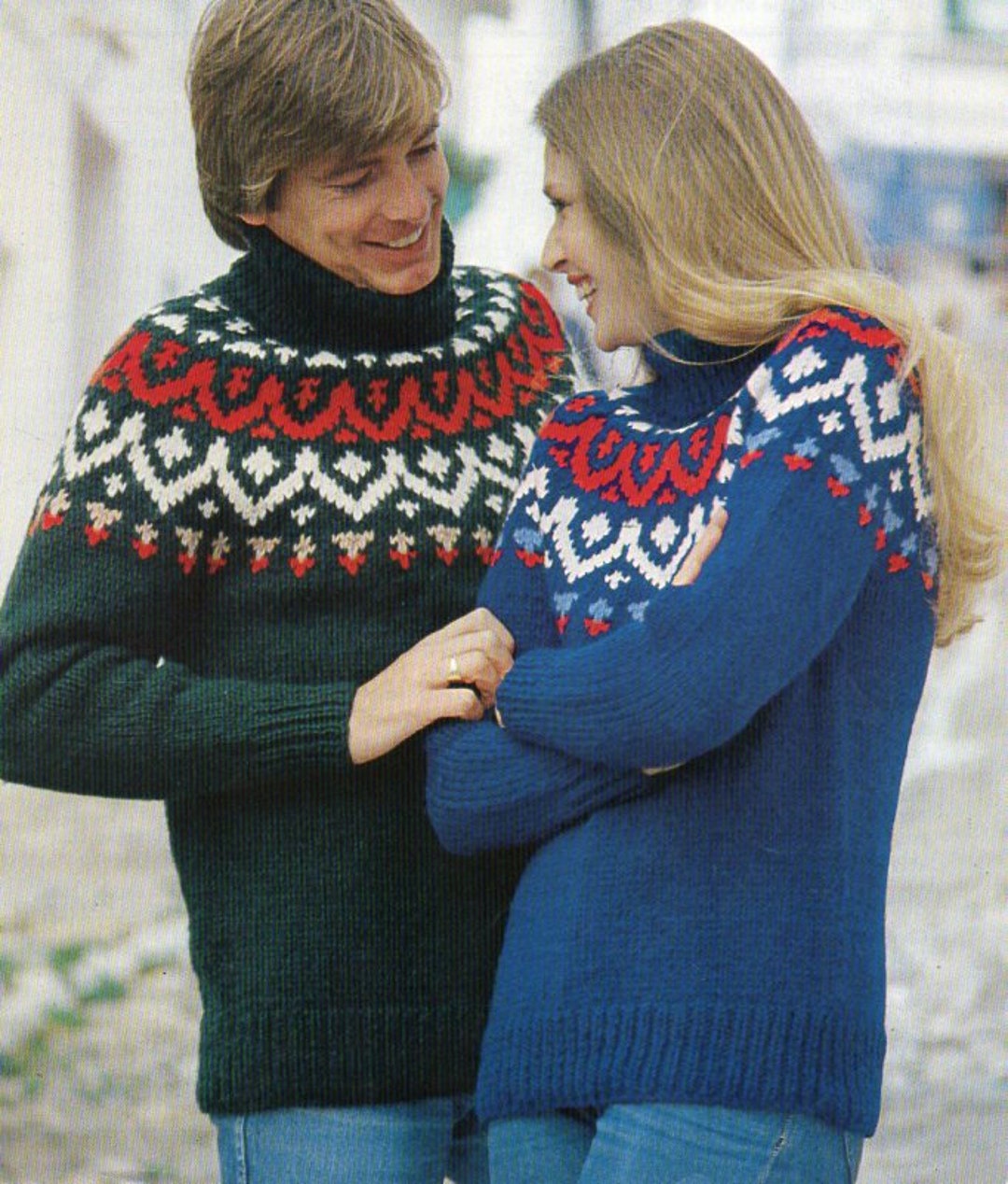 Vintage Womens Mens Fair Isle Sweater KNITTING PATTERN Pdf Nordic Fair ...