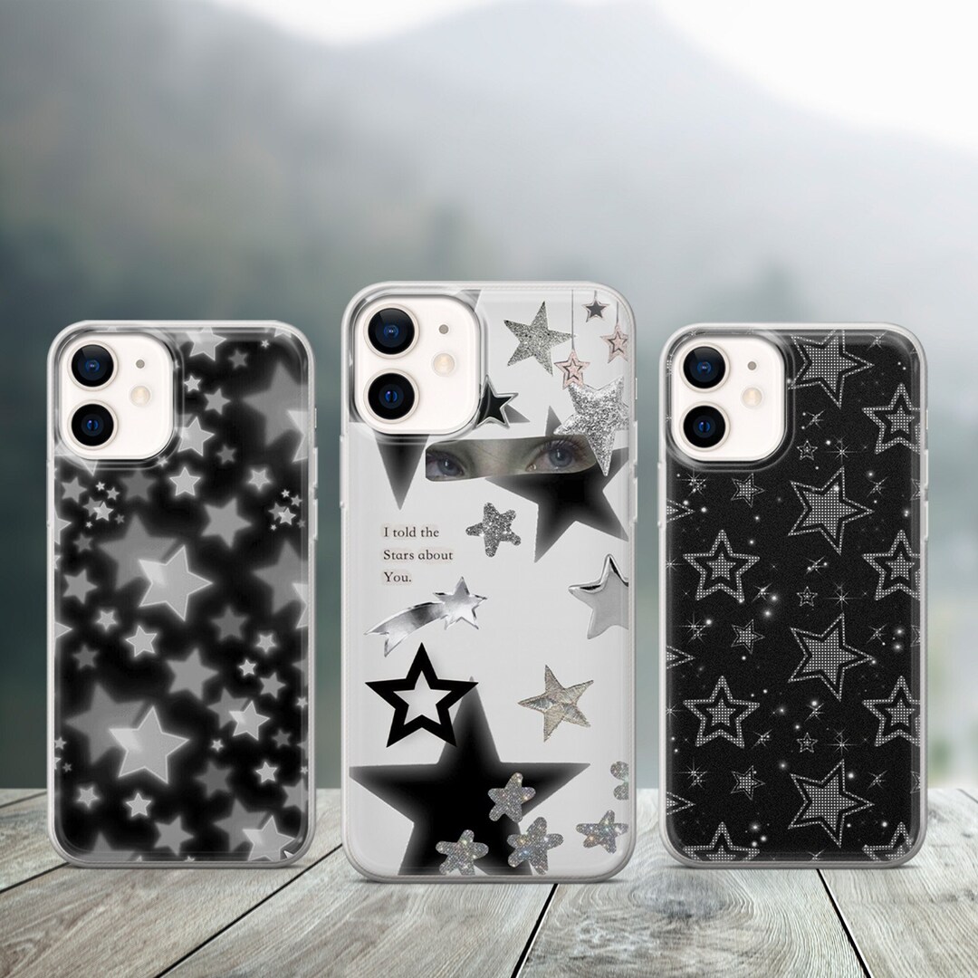 Y2K Stars Phone Case Emo Style Cover Fit for iPhone 14 Pro, 13, 12, 11 ...
