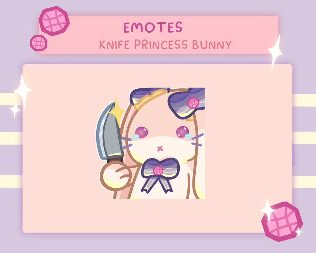Princess Bunny Emote Knife (twitch/discord) - Etsy