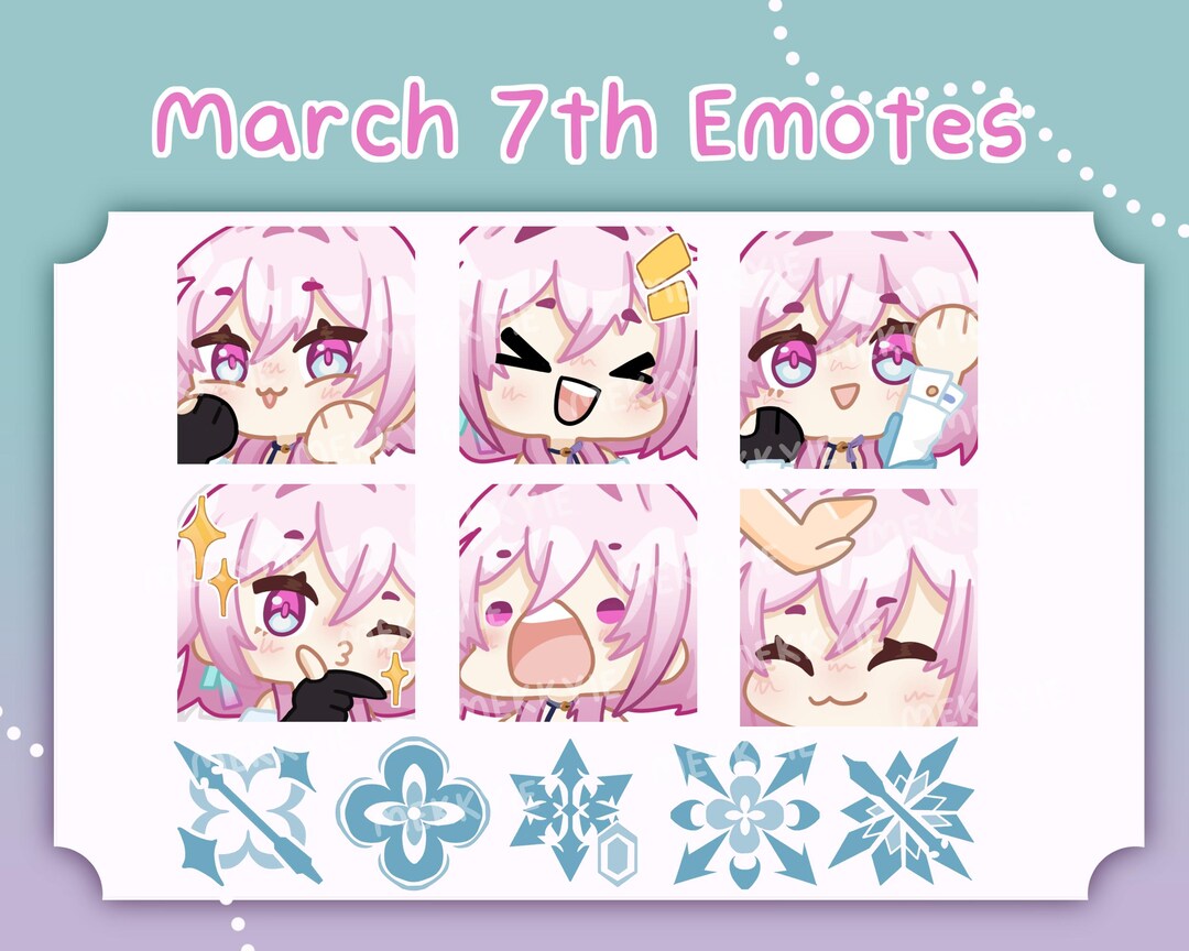 March 7th Emote Pack (twitch/discord) - Etsy