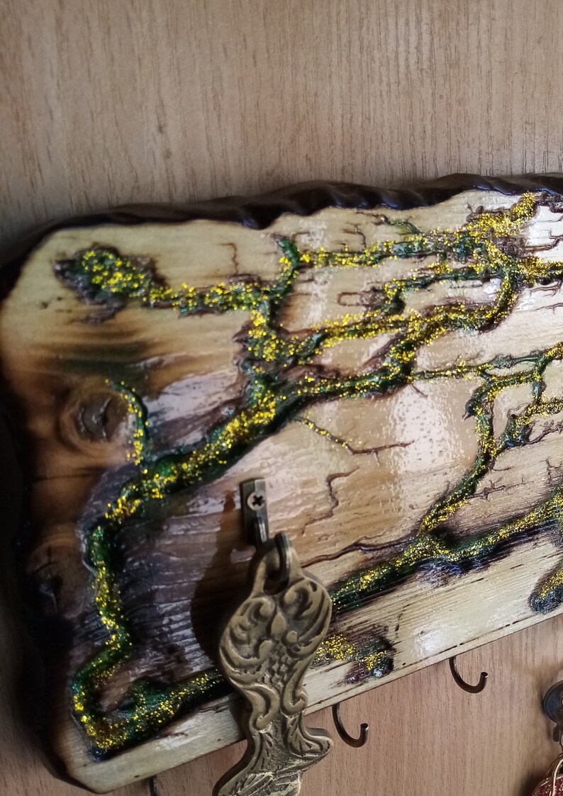 Lichtenberg Figures Green Lightning Fractal Burnt Wood Wooden - Etsy