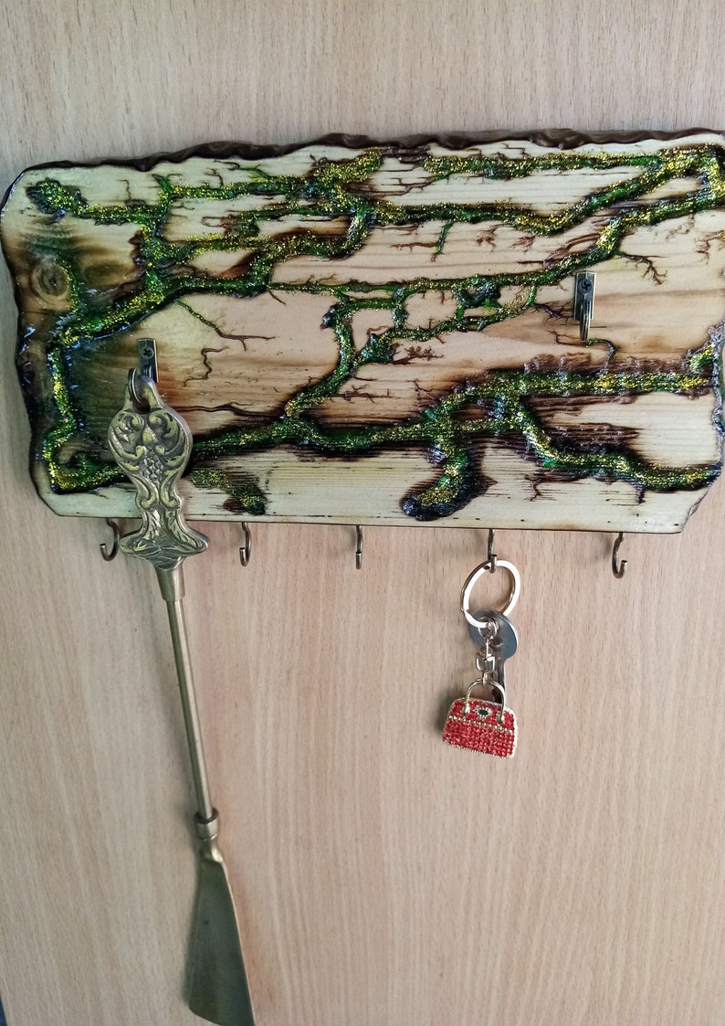 Lichtenberg Figures Green Lightning Fractal Burnt Wood Wooden - Etsy