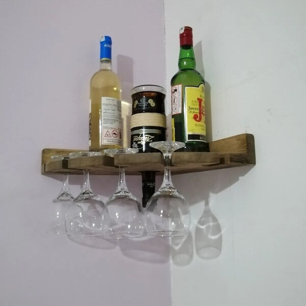 Corner Wine Rack - Etsy