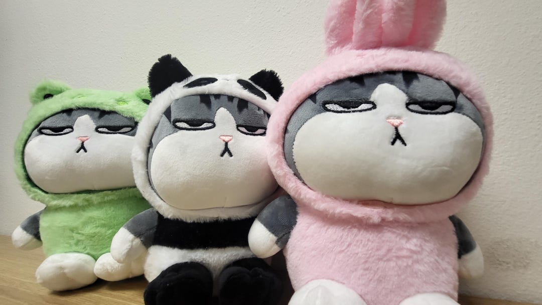 CUTE ANGRY CAT Plush Free Crochet Pokeball Keychain & Stickers - Etsy