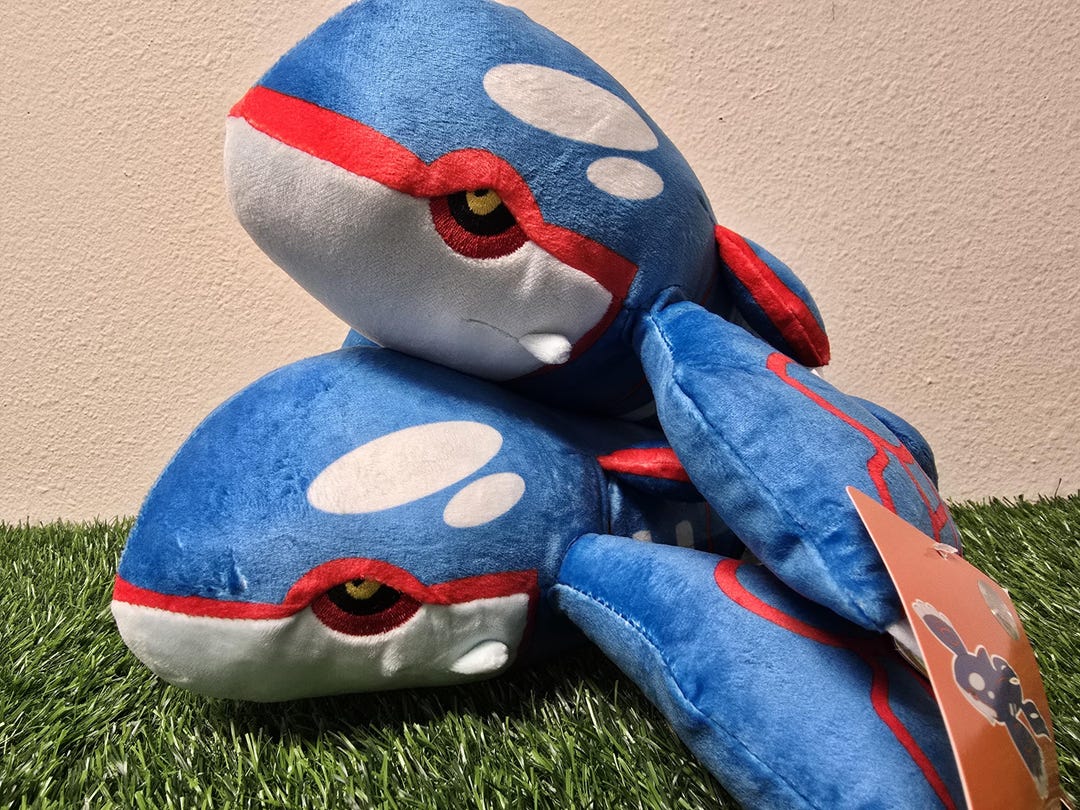 CUTE KYOGRE PLUSH Toy Free Crochet Pokeball Keychain & Stickers - Etsy
